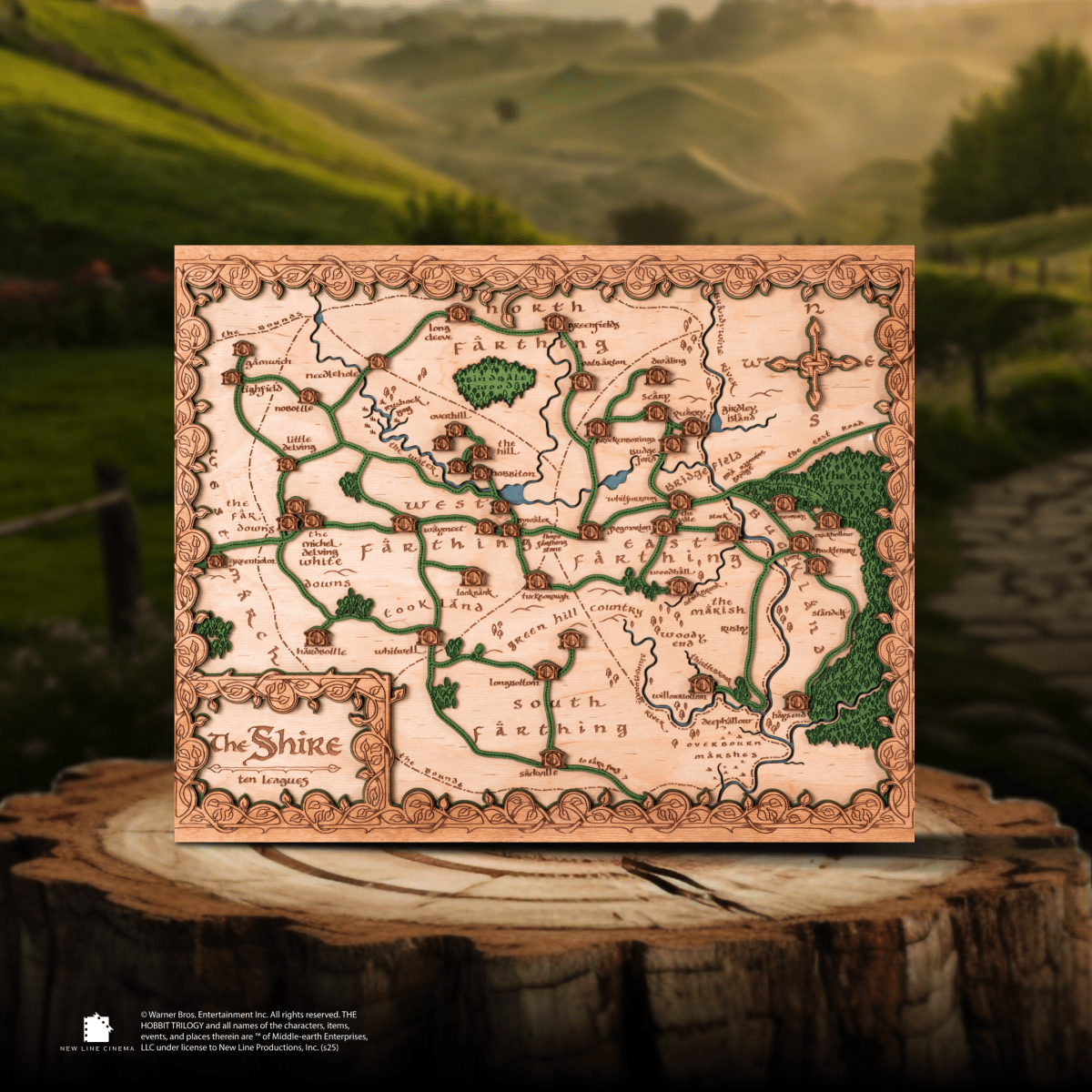 The Shire 3D Wood Map - Hobbiton Wall Art – ZeWood