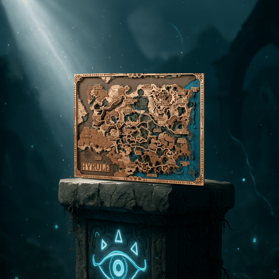 3D Hyrule Map Poster – Perfect Gift for Zelda Fans – ZeWood