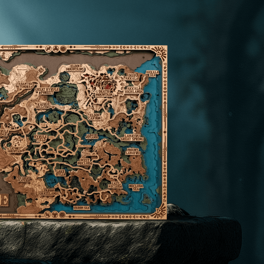 3D Hyrule Map Poster – Perfect Gift for Zelda Fans – ZeWood