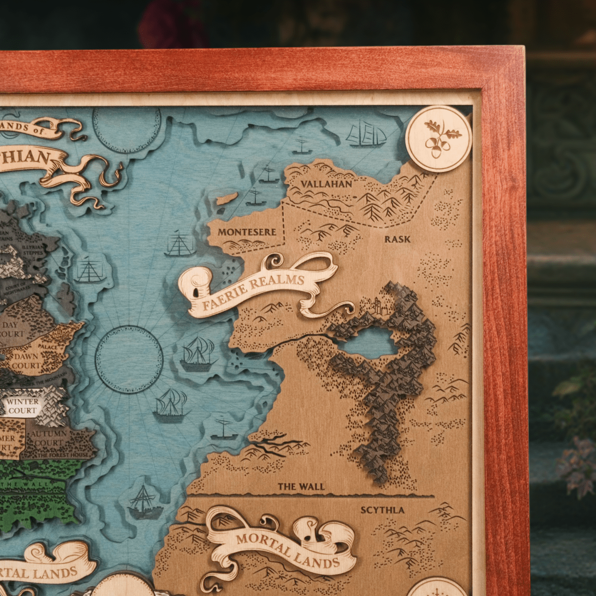 Prythian 3D Wood Map - ACOTAR Gift for Book Lovers – ZeWood