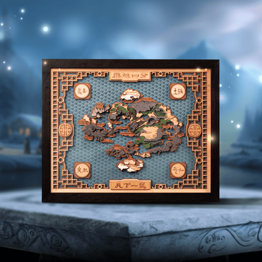 Avatar: The Last Airbender 3D wood map – ZeWood