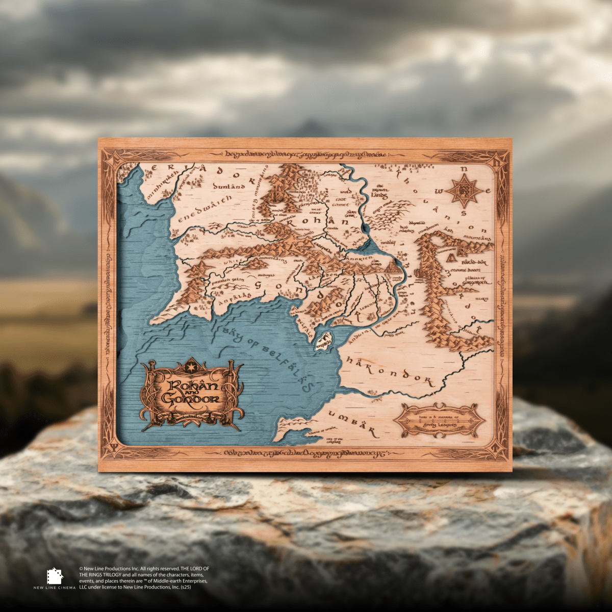Rohan & Gondor 3D Map - Lord of the Rings Decor – ZeWood