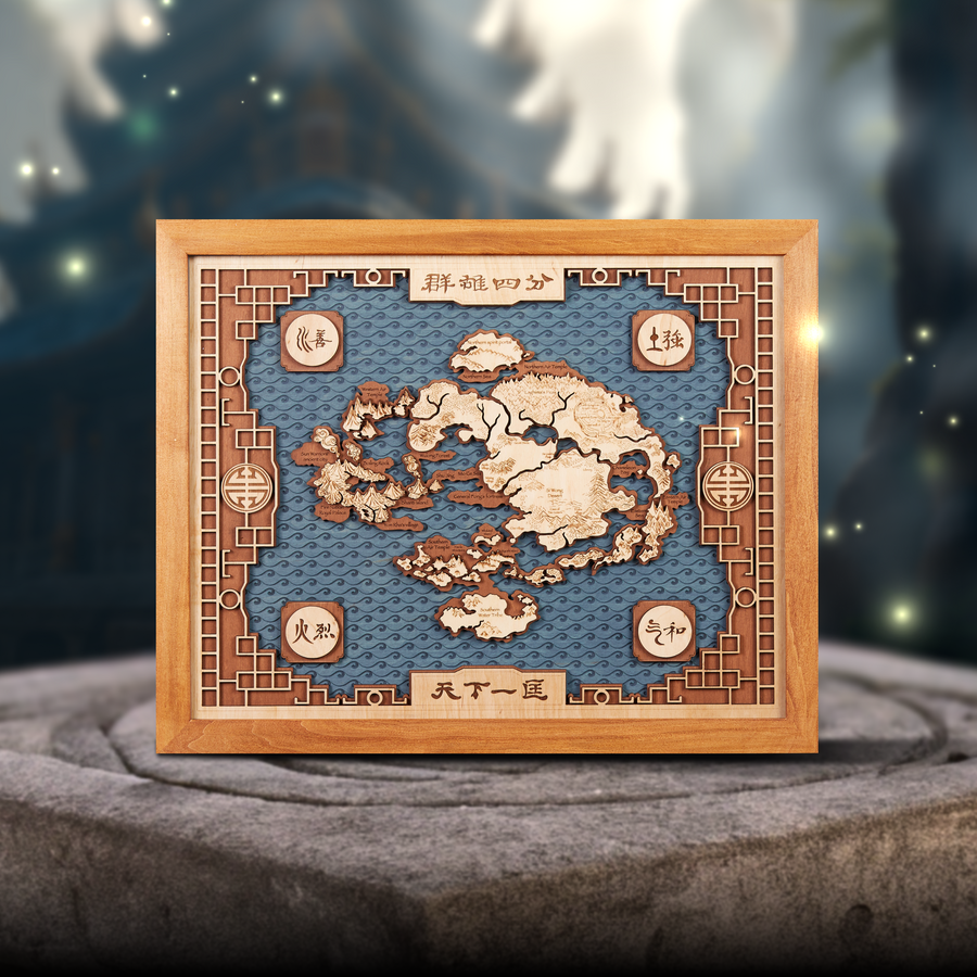 Avatar: The Last Airbender 3D wood map – ZeWood