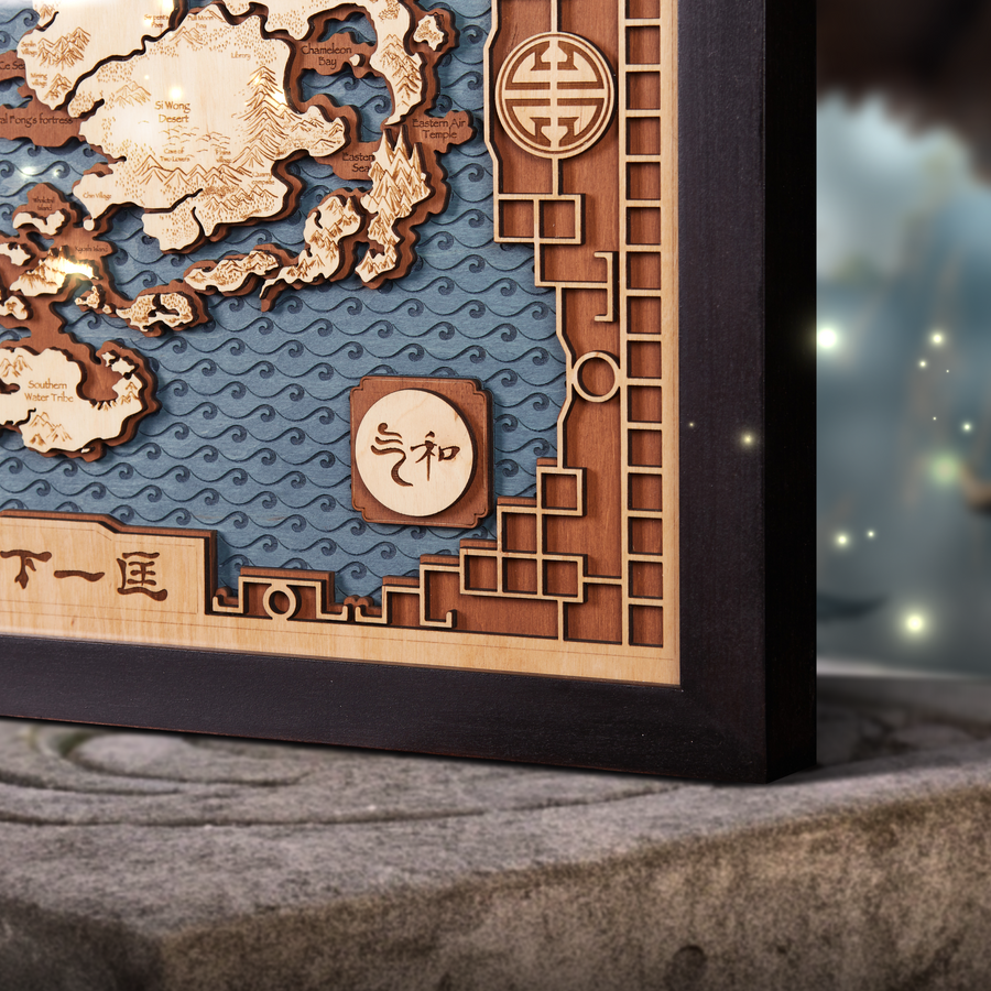 Avatar: The Last Airbender 3D wood map – ZeWood
