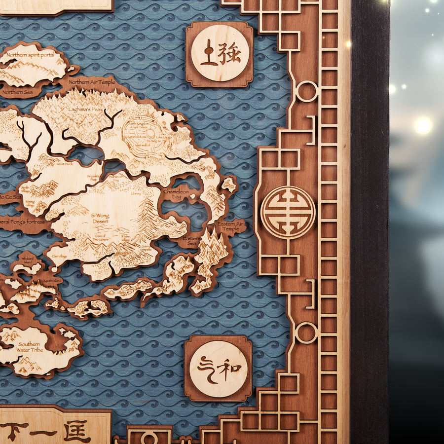 Avatar: The Last Airbender 3D wood map – ZeWood