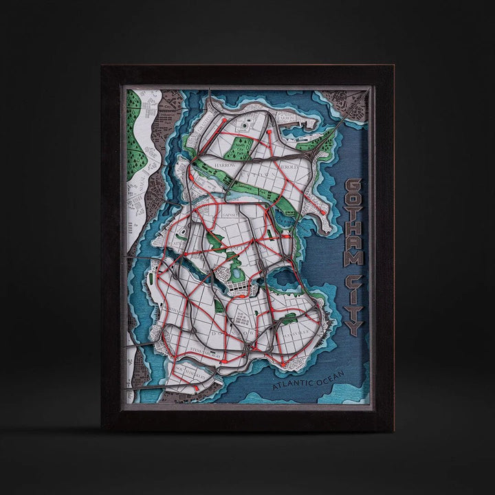 GOTHAM CITY 3D MAP – Ideal Batman Room Decor for Fans – ZeWood