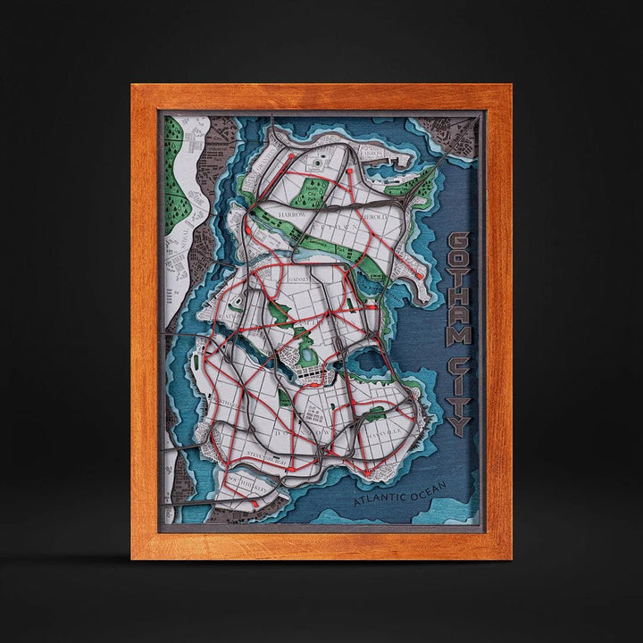 GOTHAM CITY 3D MAP – Ideal Batman Room Decor for Fans – ZeWood