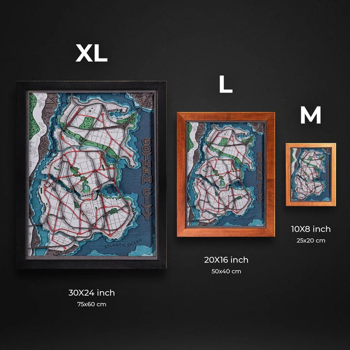 GOTHAM CITY 3D MAP – Ideal Batman Room Decor for Fans – ZeWood