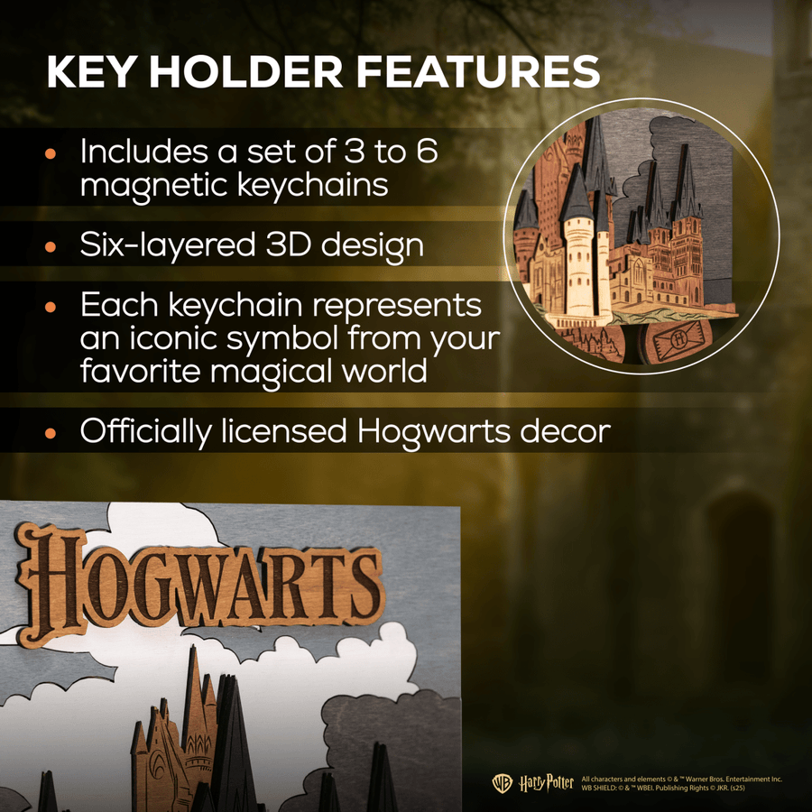 3D Hogwarts Key Holder – Magical Harry Potter Gift – ZeWood