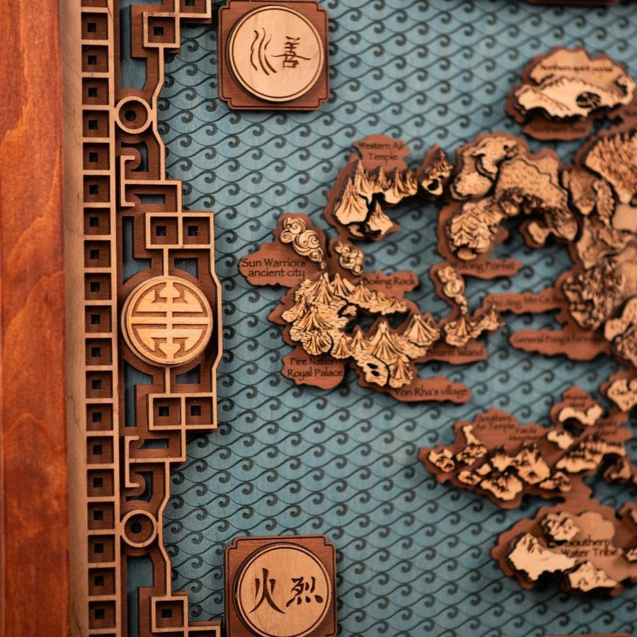 Avatar: The Last Airbender 3D wood map – ZeWood